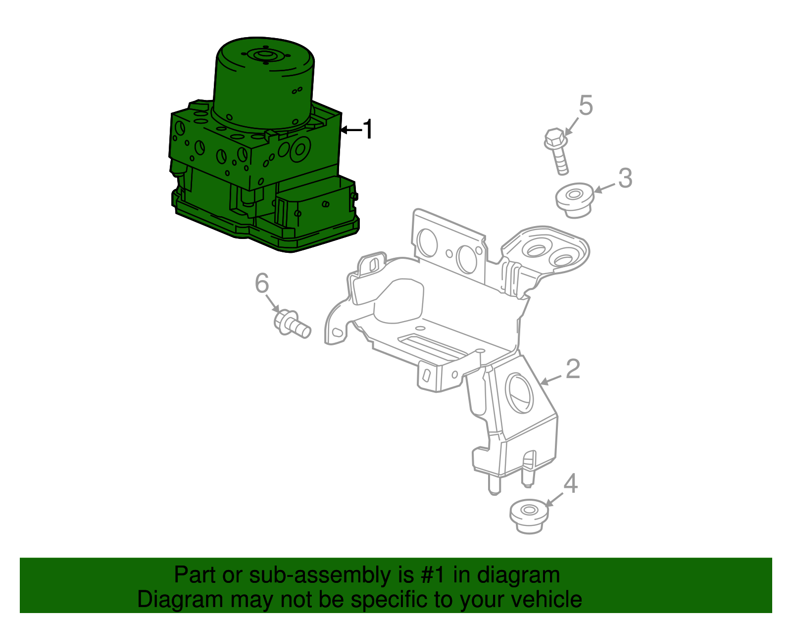 2016-2019 Buick Cascada Anti-Lock Brake System (ABS) Pressure Modulator ...