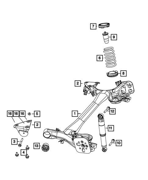 Rear Suspension and Cradle for 2019 Fiat 500 | Mopar Estores
