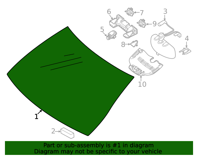 217-670-35-00 - Windshield Glass 2018-2020 Mercedes-Benz | Mercedes ...