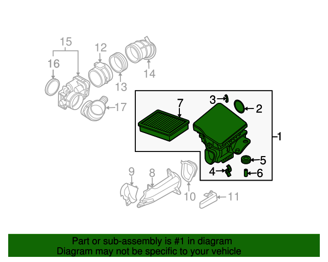 13717514876 - 2003-2005 BMW Z4 Air Cleaner Assembly (13-71-7-514-876 ...