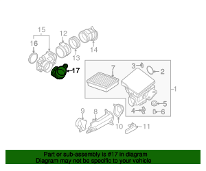 13-54-7-514-880 - Engine Air Intake Hose 2003-2005 BMW Z4 ...