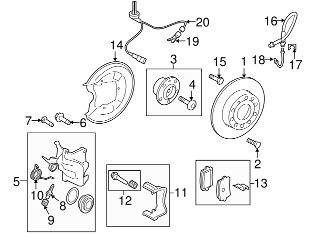 2006-2015 Audi Brake Line 1K0-611-764-L | Flow Audi Parts Direct