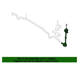 54668-CA000 - Stabilizer Link 2003-2007 Nissan Murano | Nissan Parts ...