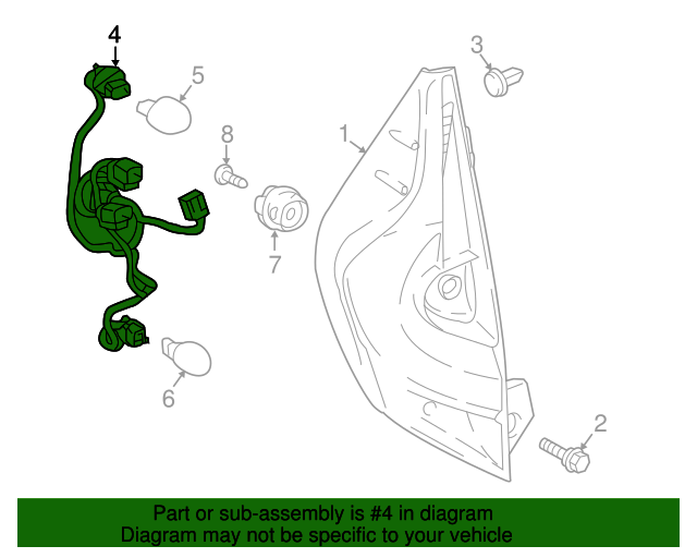 2018-2019 Toyota Prius C Socket & Wire 81555-52D50 | Camelback Toyota Parts