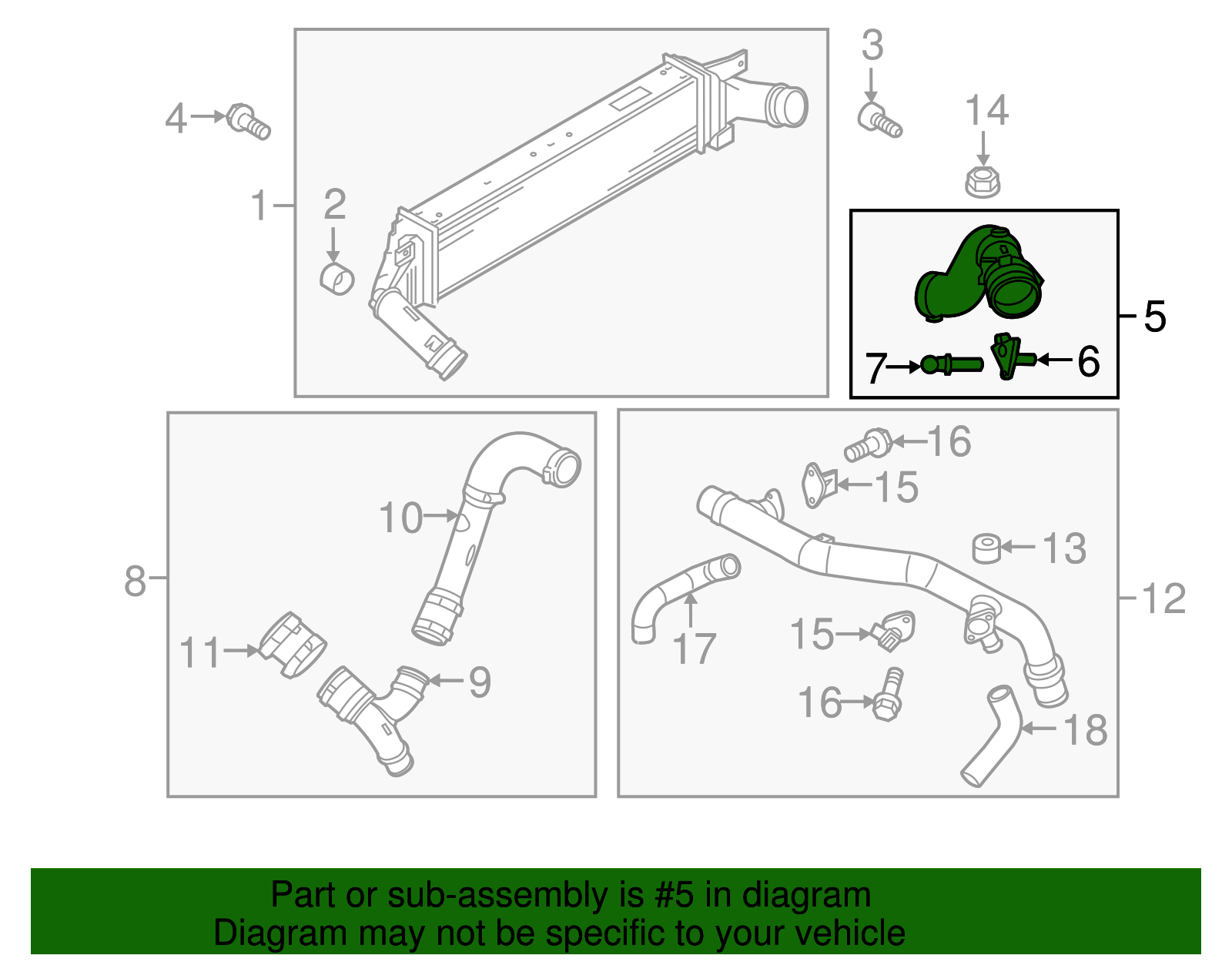 2013-2019 Ford Inter-Cooler Pipe DB5Z-6F073-B | TascaParts.com