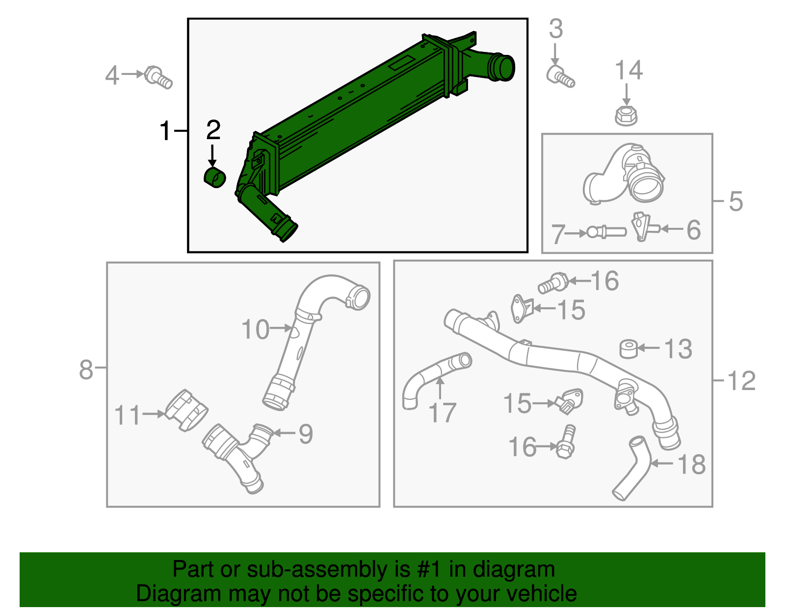 2013-2019 Ford Inter-Cooler FB5Z-6K775-A | OEM Parts Online