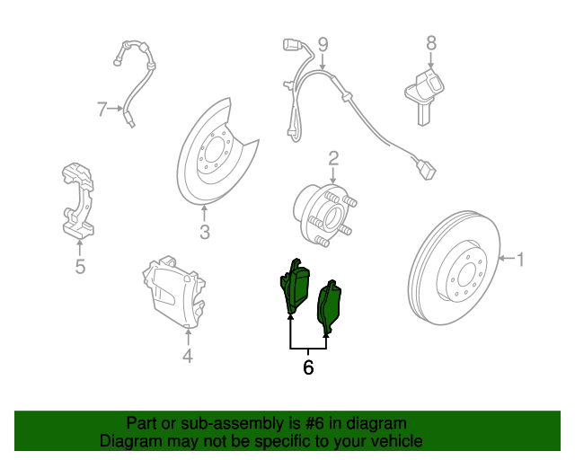 2004-2011 Volvo Front Pads 32373149 | Genuine Volvo Replacement Parts