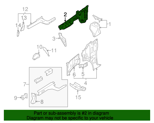 2009-2014 Nissan Cube Upper Rail - Driver's Side (LH) F4181-1FAMA ...