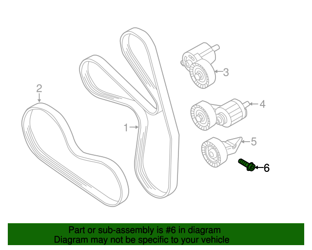 2010-2014 Volkswagen Idler Pulley Bolt N-908-706-02 | OEM Parts Online
