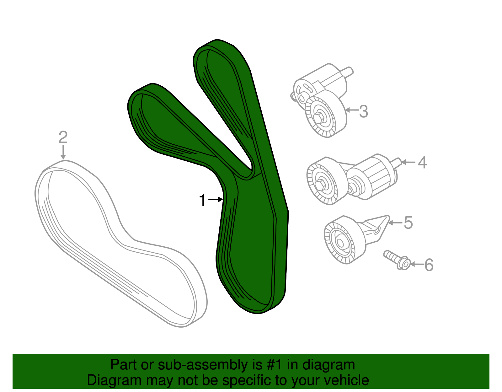 2006-2014 Volkswagen Serpentine Belt 07K-145-933-F | Retail Performance ...