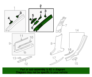84477085 GM Windshield Pillar Trim | GM Parts Store