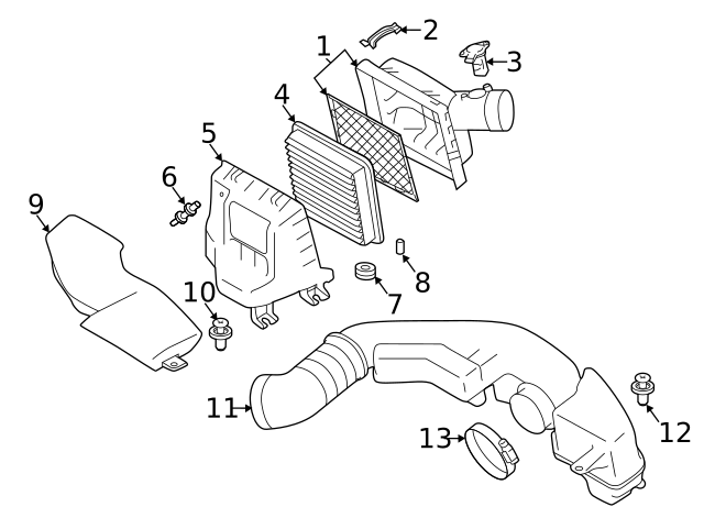 2021-2023 Subaru Crosstrek Air Inlet Duct 46012FL080 | Subaru Parts Guys
