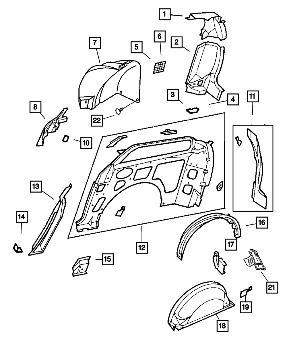 2005-2017 Mopar Trough Package, Right 6508904AA | My Mopar Parts