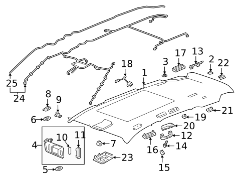 Interior Trim - Roof for 2020 Cadillac XT6 | OEM GM Parts
