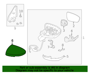2021-2023 Nissan Rogue Mirror Cover 96373-6RF1A | My Nissan Part