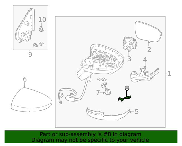 2021-2024 Nissan Rogue Side Camera Bracket 963C6-6RF0A | Melloy Nissan ...