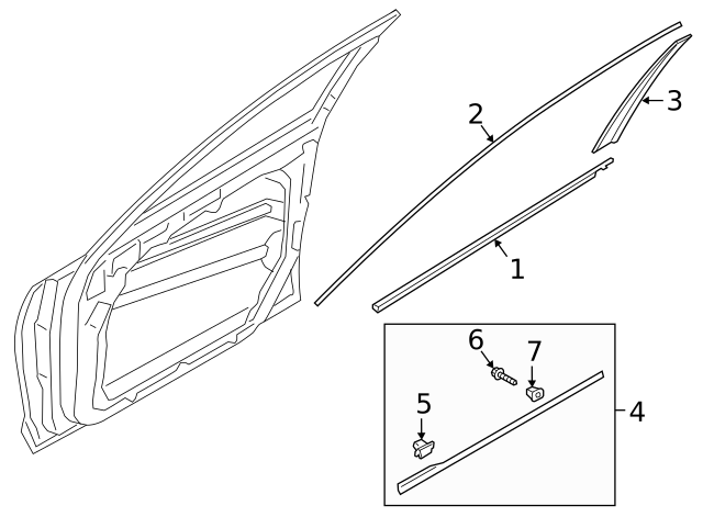 87712-J6000 - Body Side Molding 2019-2020 Kia K900 | Kia.Parts Store