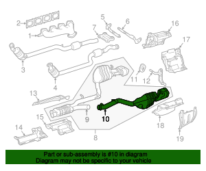 212-490-69-35 - Muffler & Pipe - 2010-2011 Mercedes-Benz E 63 AMG ...