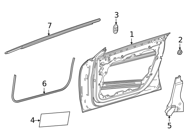 2020-2023 Mercedes-Benz Door Belt Molding 118-720-03-02 ...