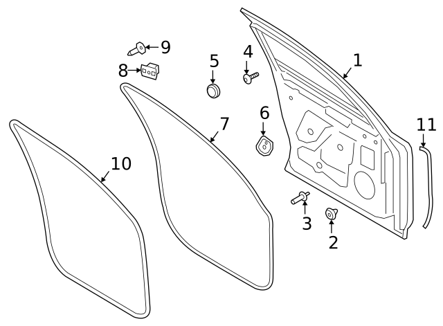 2020-2024 Porsche Cayenne Door Weather-Strip 9Y3-837-911 | Gaudin ...