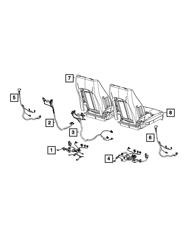 2023-2024 Chrysler Seat Back Wiring 68639067AA | Mopar eStore