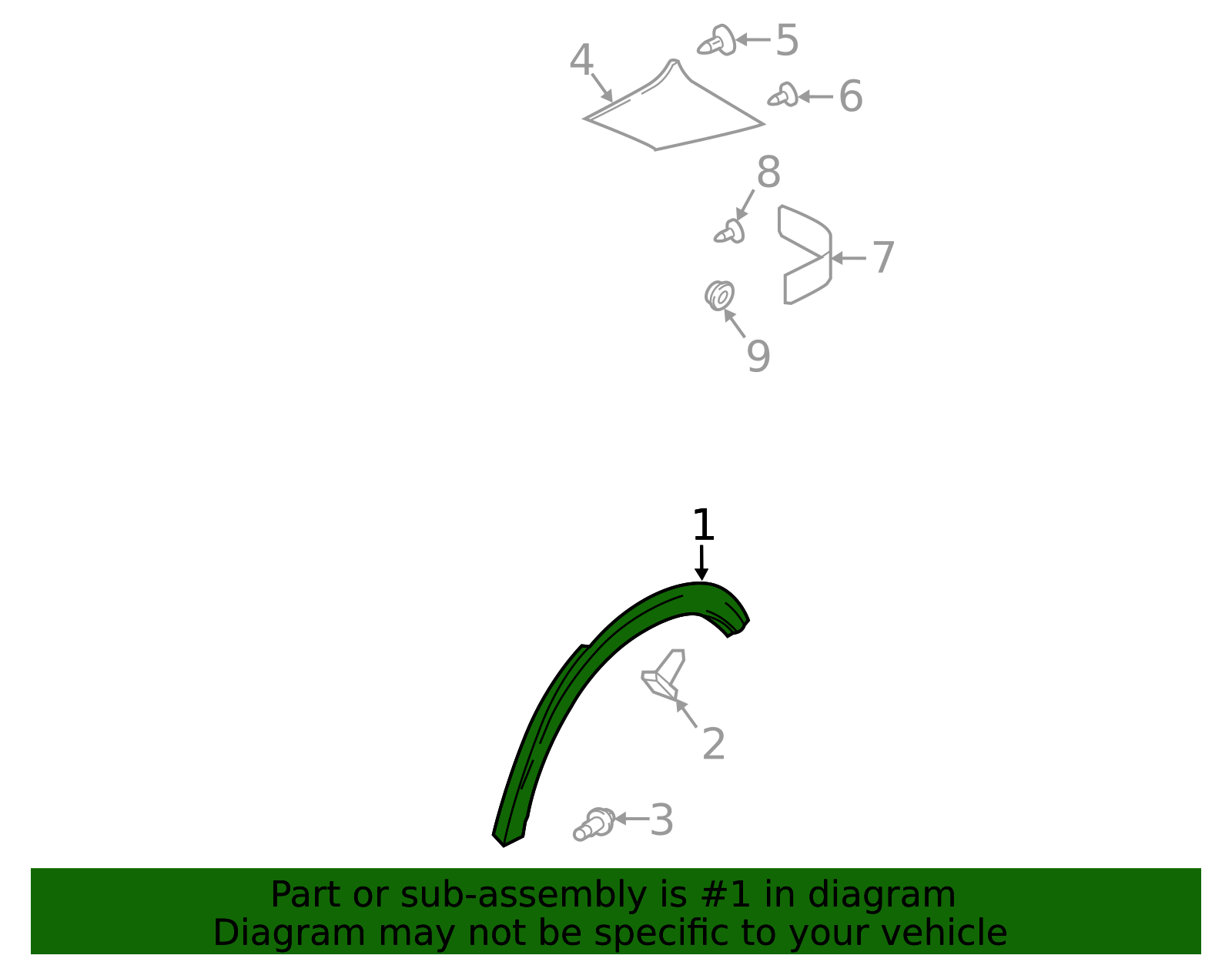 2018-2024 Nissan Kicks Wheel Opening Molding 93829-5RB0A | My Nissan Part