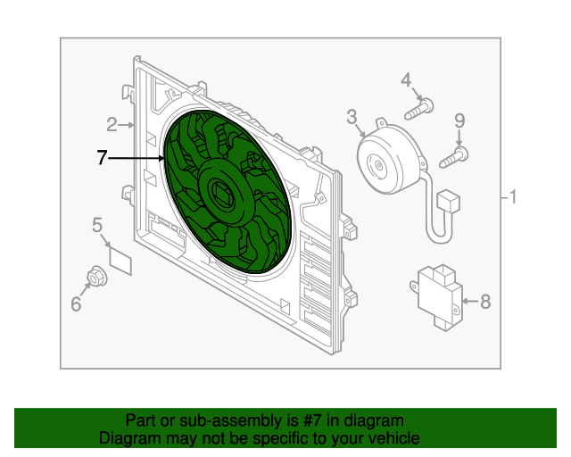2016-2023 Mazda MX-5 Miata Fan Blade P51N-15-140 | RealMazdaParts.com