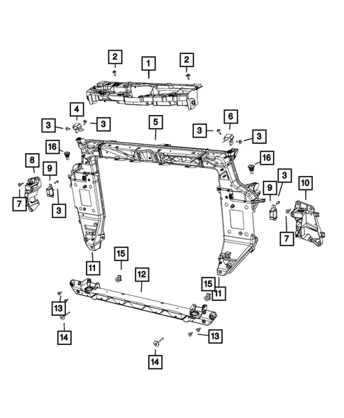 Radiator and Related Parts; Charge Air Cooler for 2017 Chrysler ...