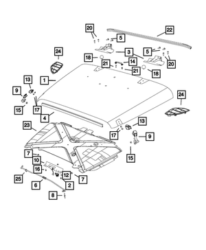 2012-2018 Jeep Hood Prop Rod 55395651AD | Mopar eStore