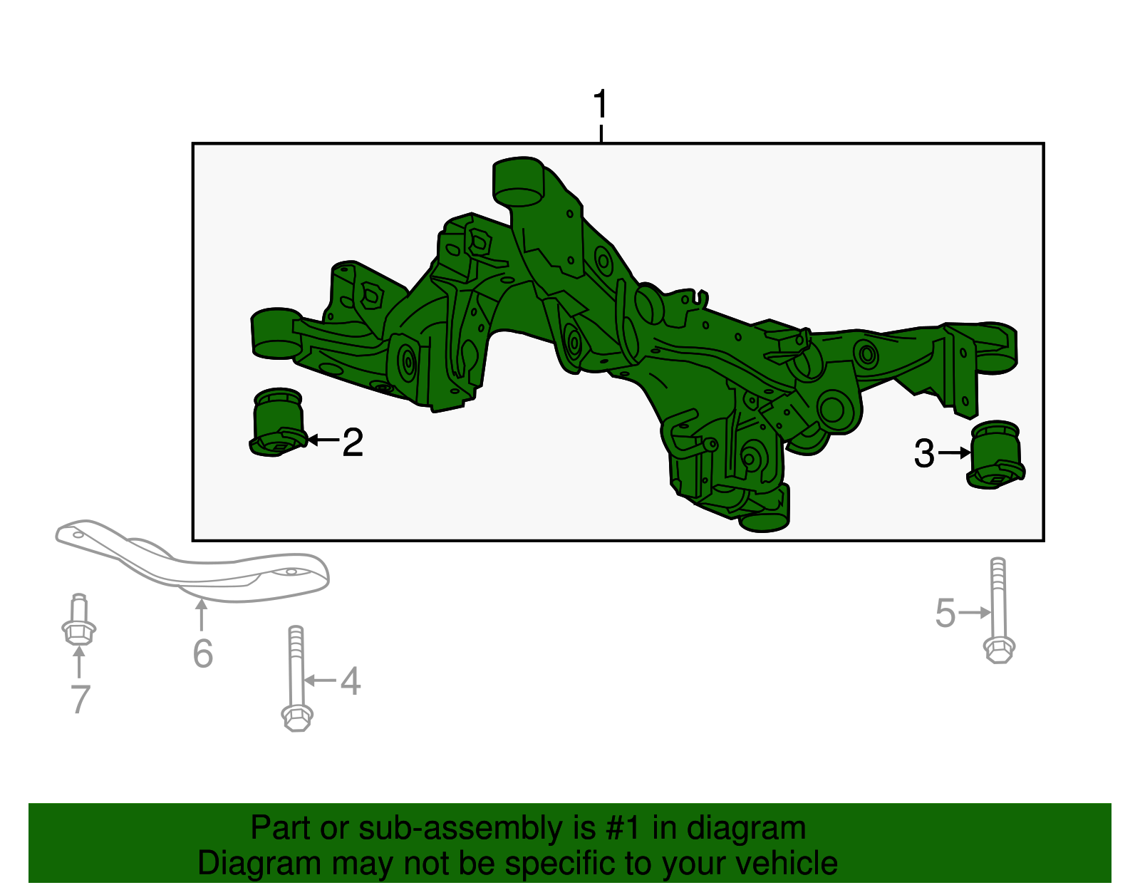 22934602 - Rear Suspension Cradle 2013-2019 Cadillac XTS | Big 3 Auto Parts
