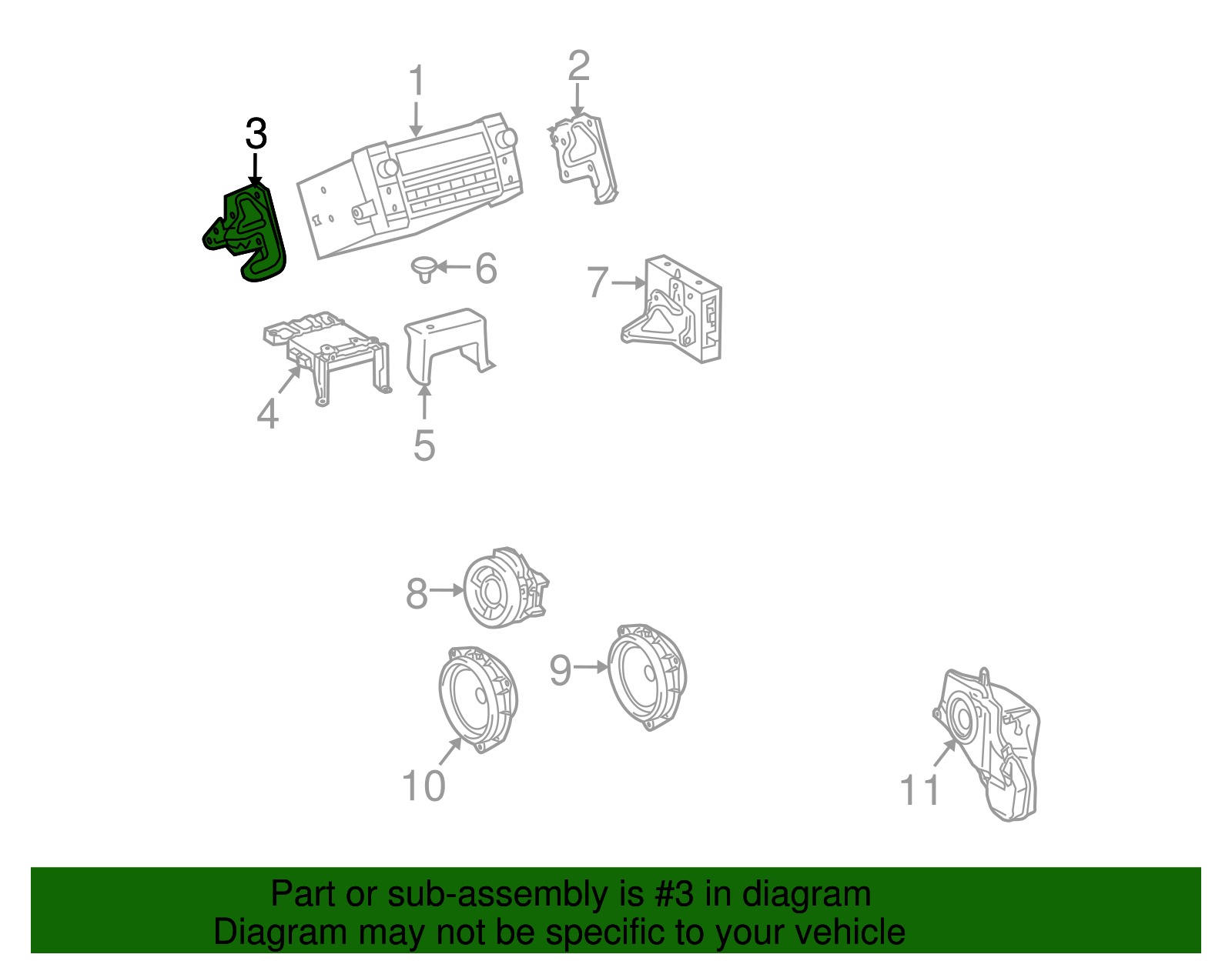 2009-2010 Pontiac Vibe Bracket 19184451 | GM OEM Parts Online