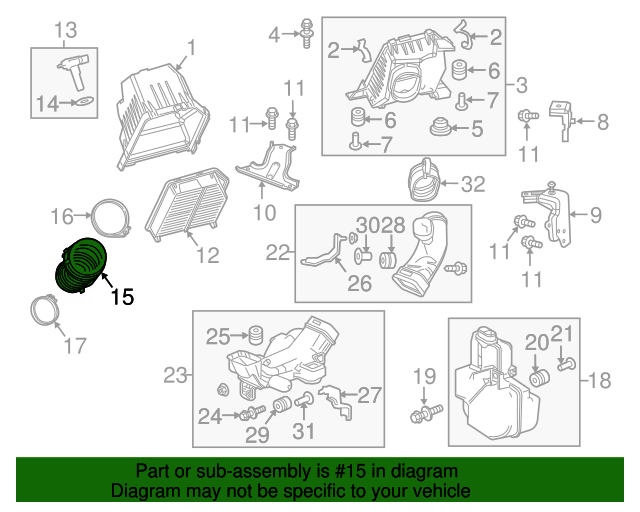 OEM 2015-2016 Honda CR-V Air Flow Tube 17228-5LA-A00 | Honda Automotive ...