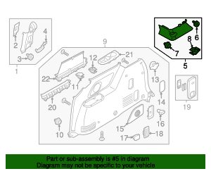 85880-A9500DAA - Corner Trim 2015-2021 Kia Sedona | Kia.Parts Store