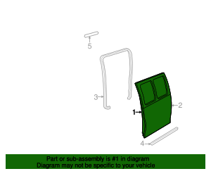 22939491 - Rear Passenger Side Door - 1996-2025 GM | World Parts Direct