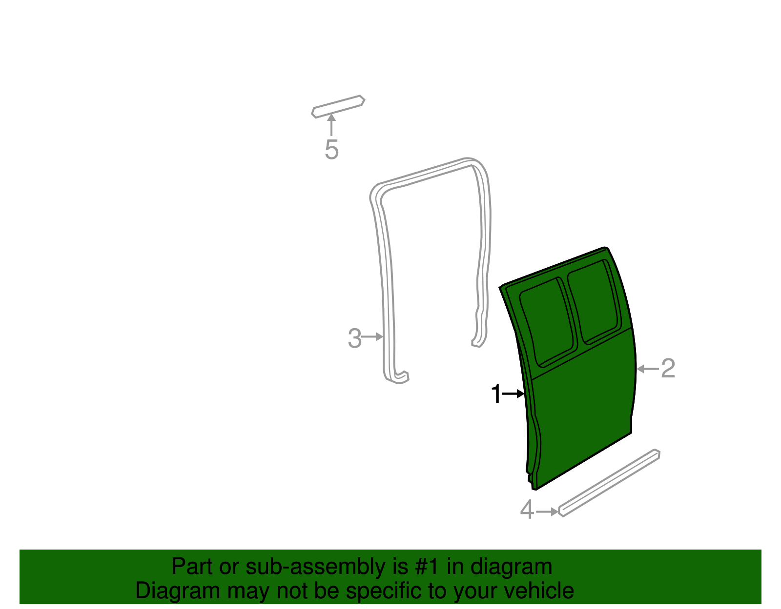 22939491 - Rear Passenger Side Door - 1996-2025 GM | World Parts Direct