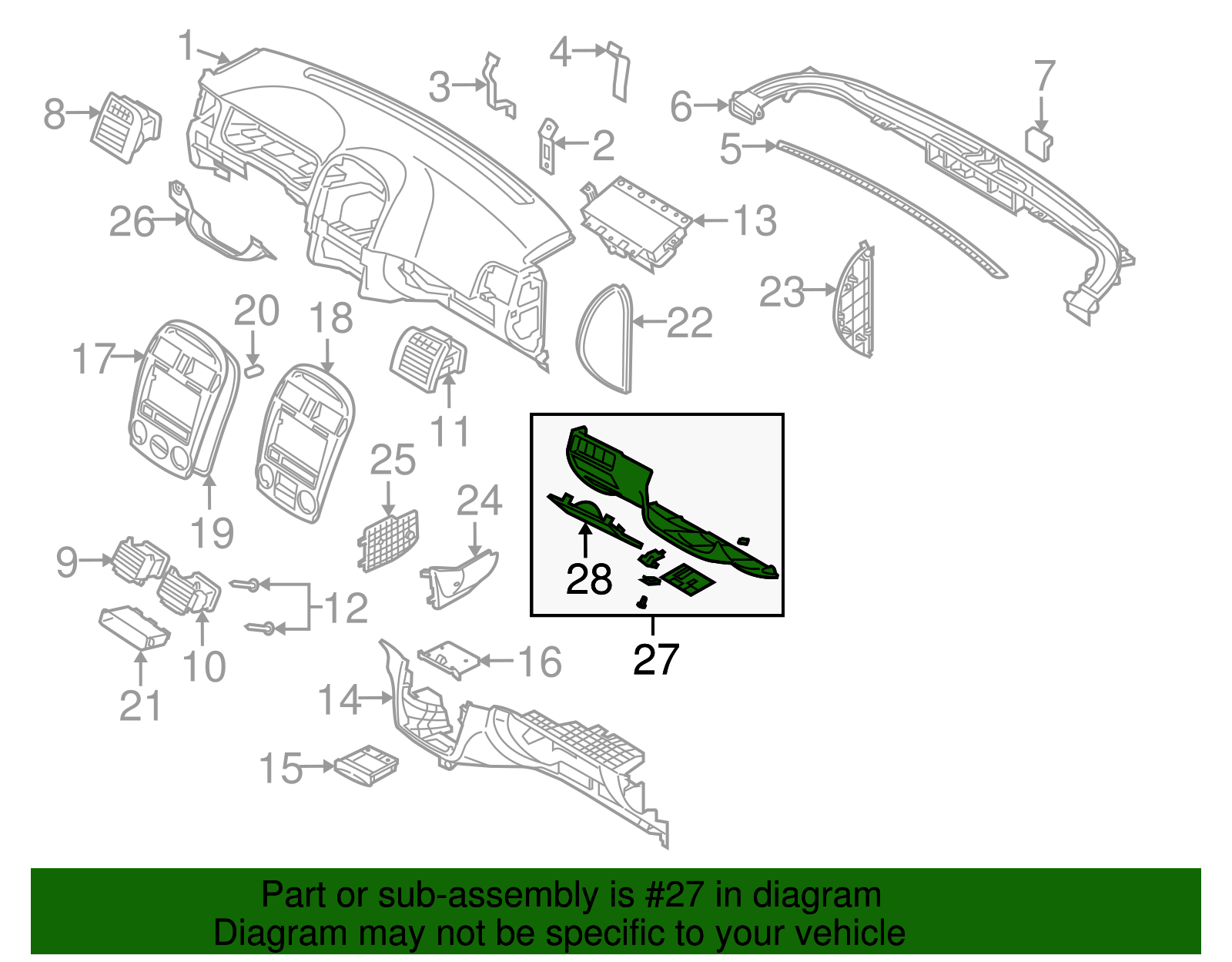 84750-2F060NM - Panel Cover 2004-2006 Kia Spectra | Kia.Parts Store