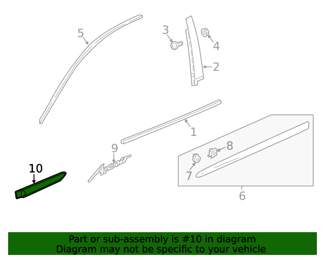 84134888 - Front Passenger Side Door Molding 2018-2024 Buick Enclave ...