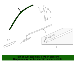 2018-2023 Buick Enclave Front Driver Side Door Window Upper Reveal ...