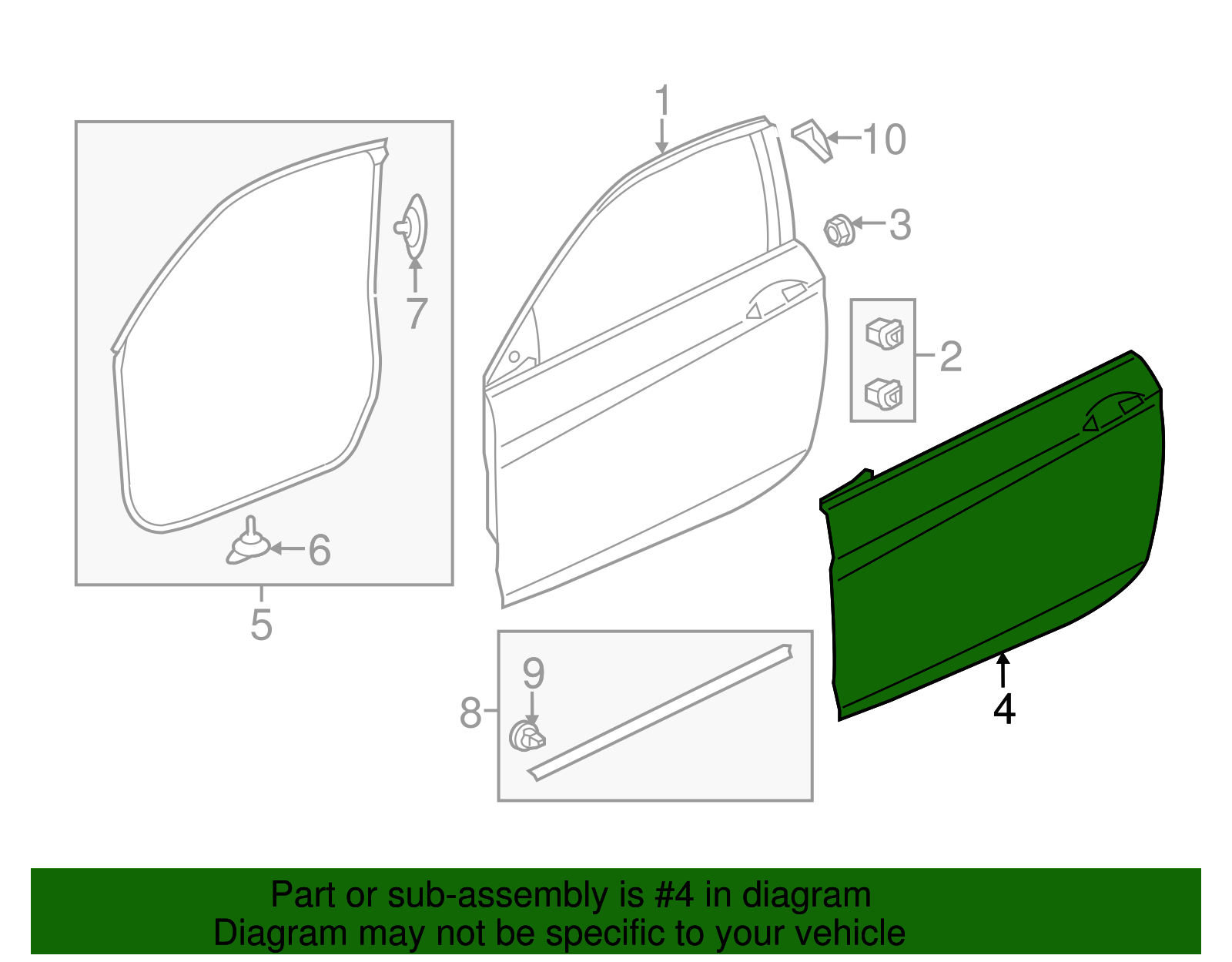 67111-T3L-A00ZZ - High-Quality Door Outer Panel for 2013-2017 Honda ...