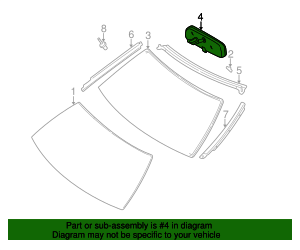 87810-AA010 - Mirror Inside 1997-2003 Toyota | Direct Factory Parts