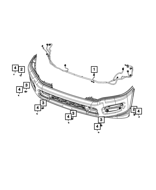 2019-2024 Ram Front Fascia Wiring 68377334AD | Mopar eStore