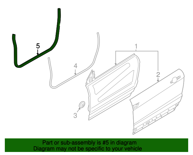 Genuine OEM Weather-Strip On Body Part# LR090181 Fits 2017-2019 Land ...