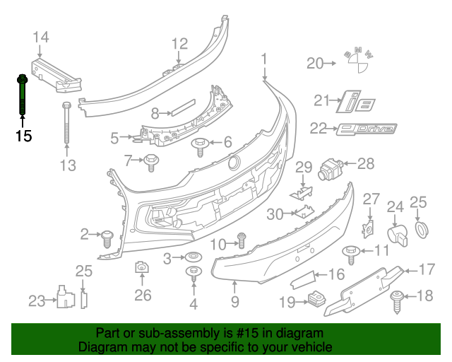 Genuine BMW 07-14-9-343-338 | Mount Bracket Bolt | FREE Shipping on ...
