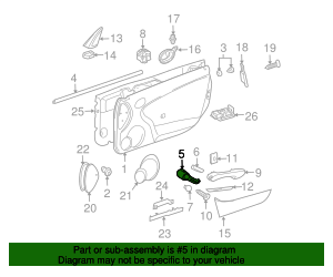 171-727-07-80-9980 - Interior Door Pull Handle 2005-2008 Mercedes-Benz ...