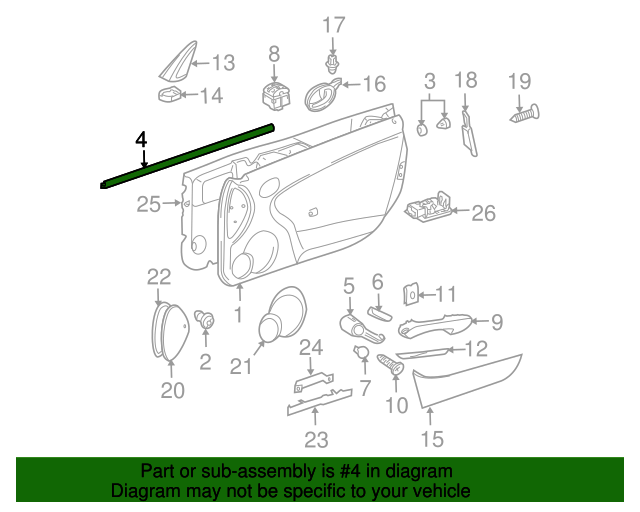 2005-2011 Mercedes-Benz Sealing Rail 171-725-02-65 | Mercedes-Benz Parts