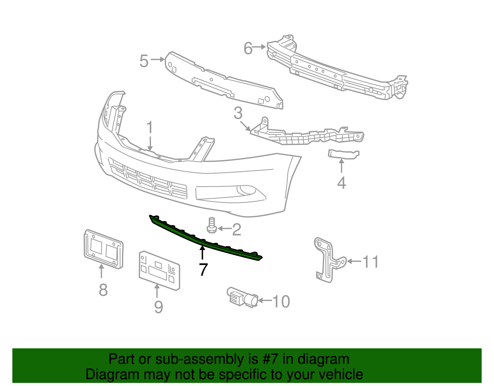 71110-TA0-A00 - 2008-2012 Honda Accord - Spoiler Front Bumper Lip | All ...
