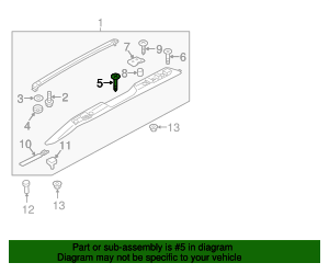 2015-2020 Subaru Outback Roof Rail Stopper 91172AJ01A | TascaParts.com