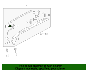 2015-2023 Subaru Outback Roof Rail Spacer 91176AL01A | Subaru Parts Store