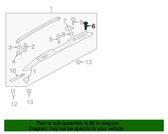 91167AJ01A - Roof Rail Cap - 2015-2020 Subaru Outback | World OEM Parts ...