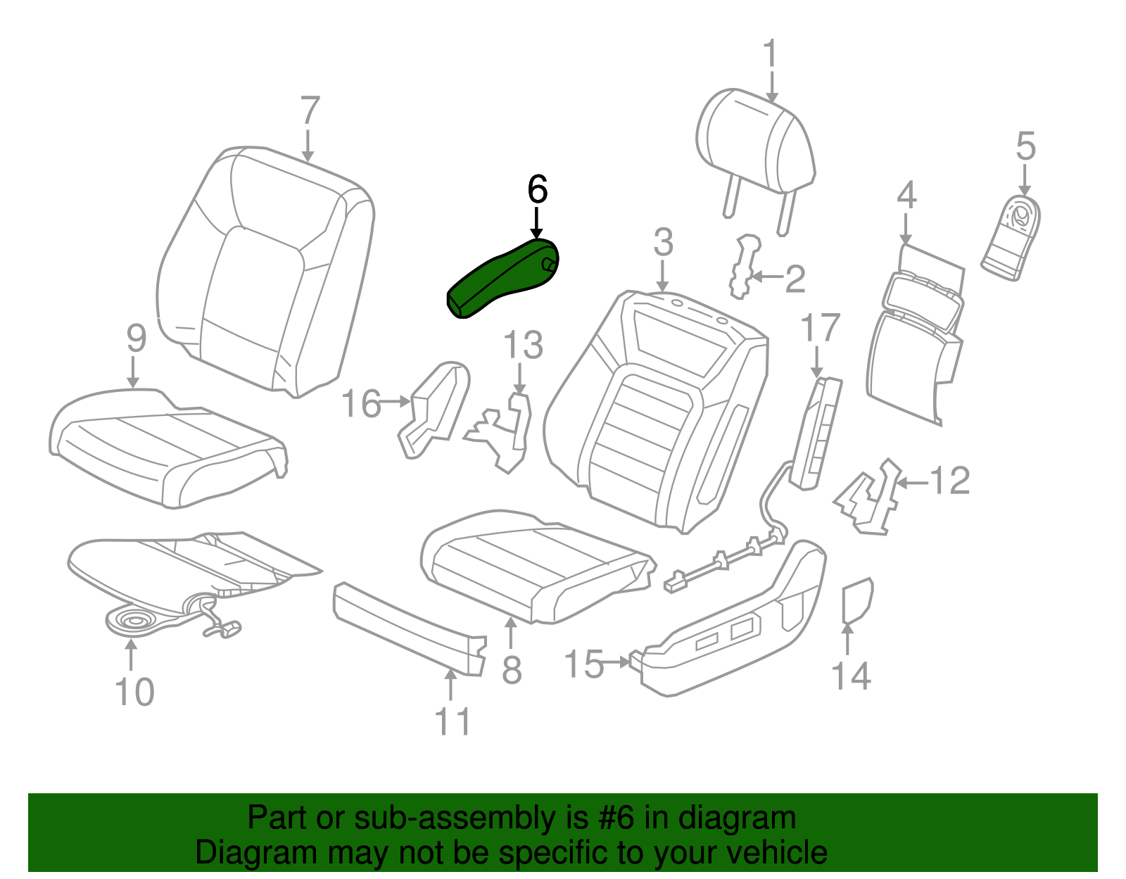 81580-TG7-L01ZB - 2019-2021 Honda Pilot - Armrest Assembly Front Seat ...